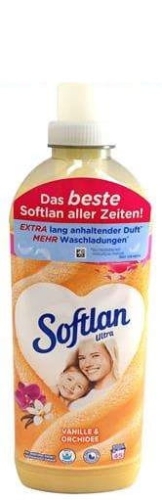 Softlan Vanille&Orchidee - 1l - 45 płukań - Płyn do płukania (żółty ...